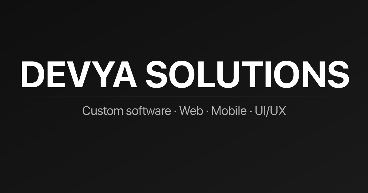 Devya Solutions Software Development Company Custom Software And Web